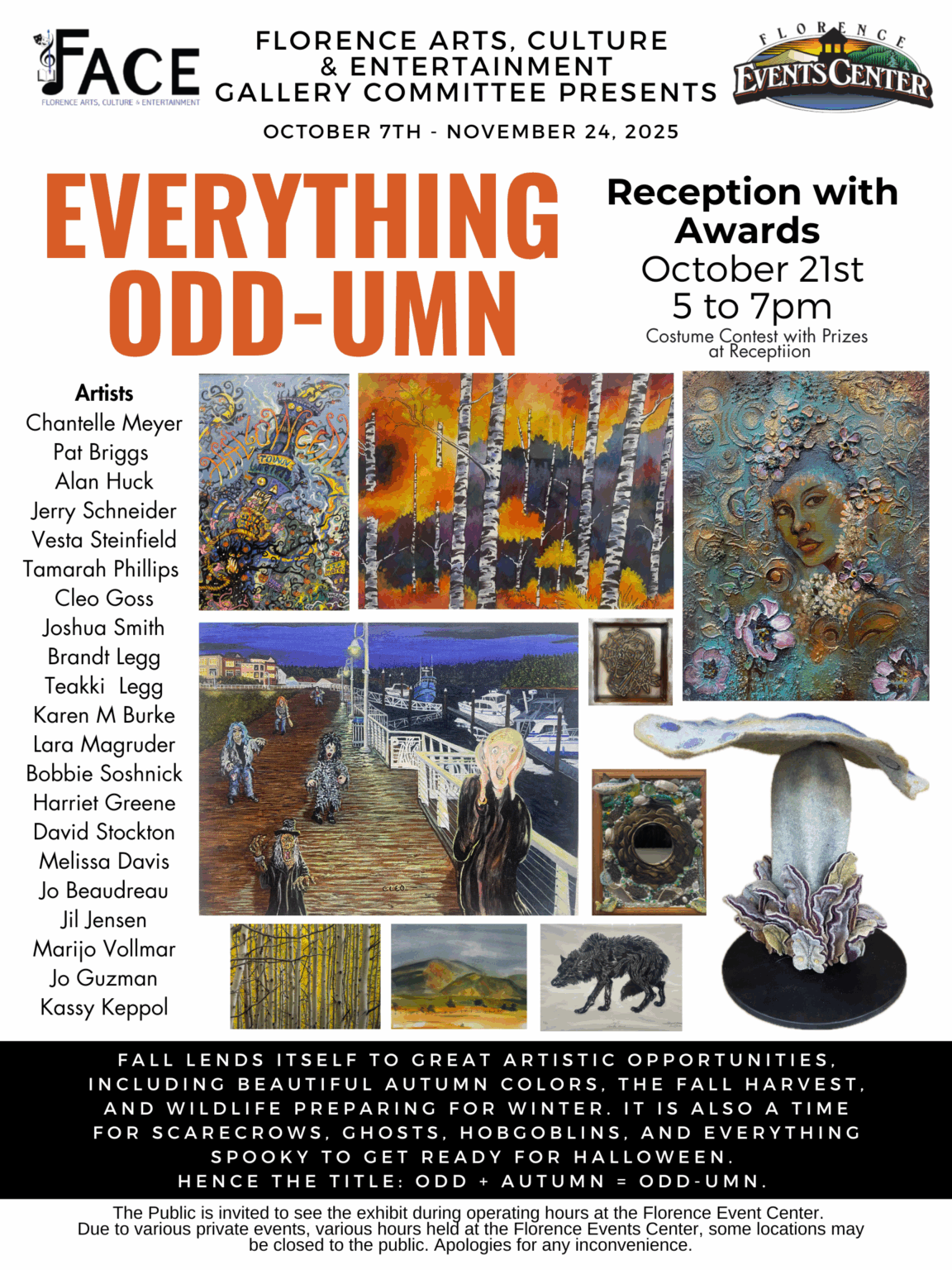 2025 Odd-umn Exhibition Reception - RiverCal – Events in the Siuslaw Region